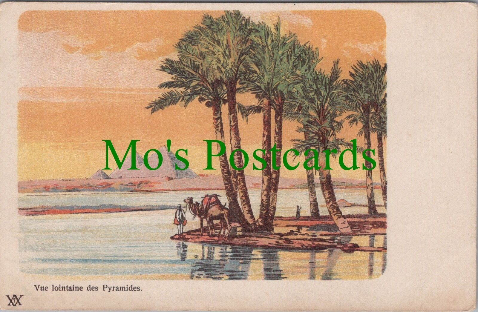 Egypt Postcard - Vue Lointaine Des Pyramides, Artist View of Pyramids ...