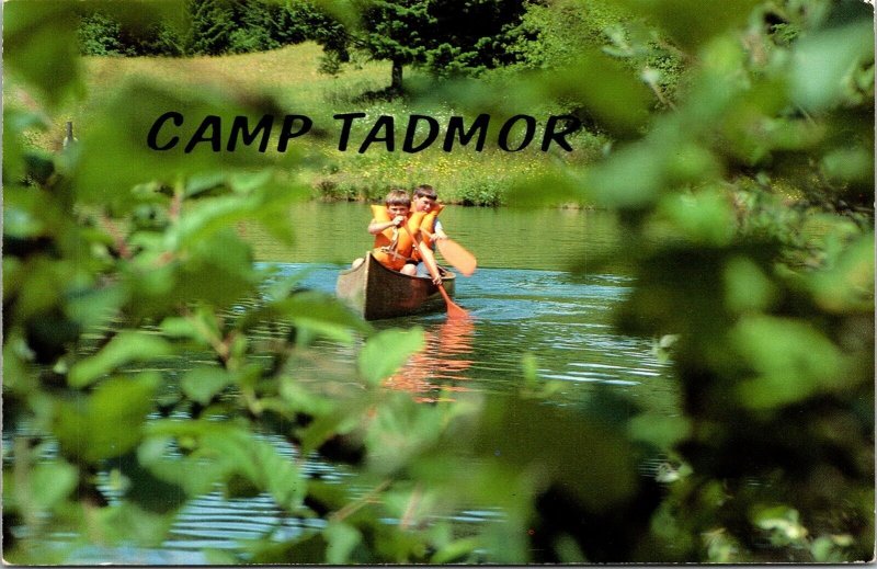 Camp Tadmor Lebanon Oregon OR Canoeing Postcard VTG UNP Vintage Unused ...