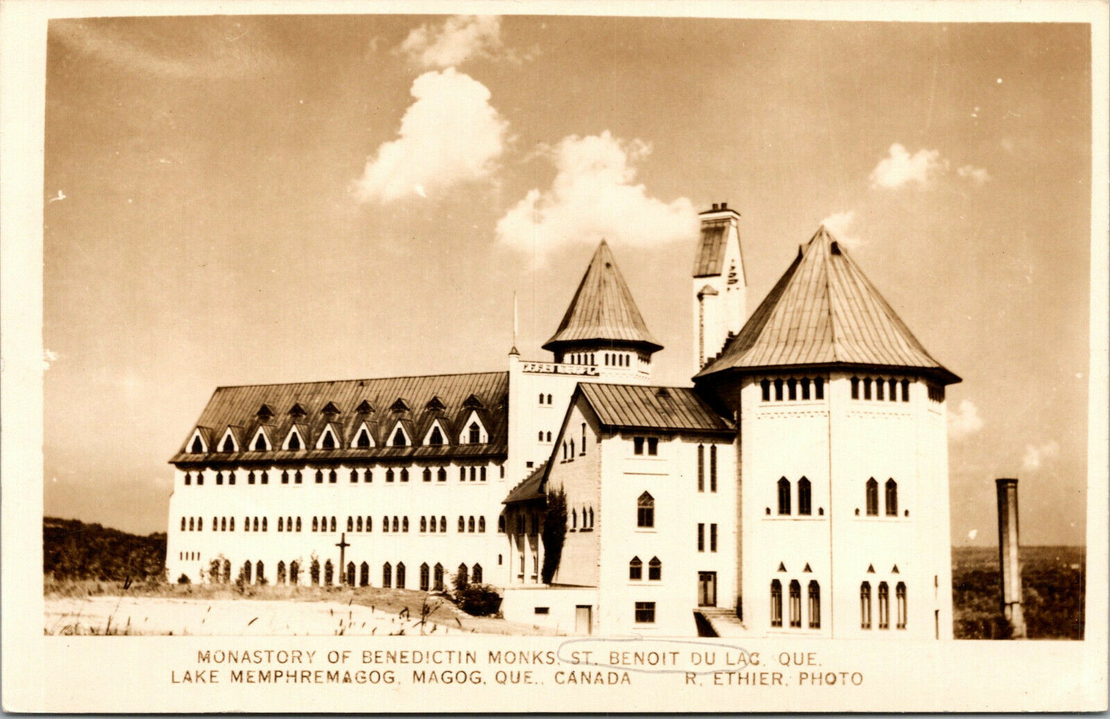 Vtg 1940 Monastery of Benedictine Monks Saint-Benoit-du-Lac Quebec RPPC ...