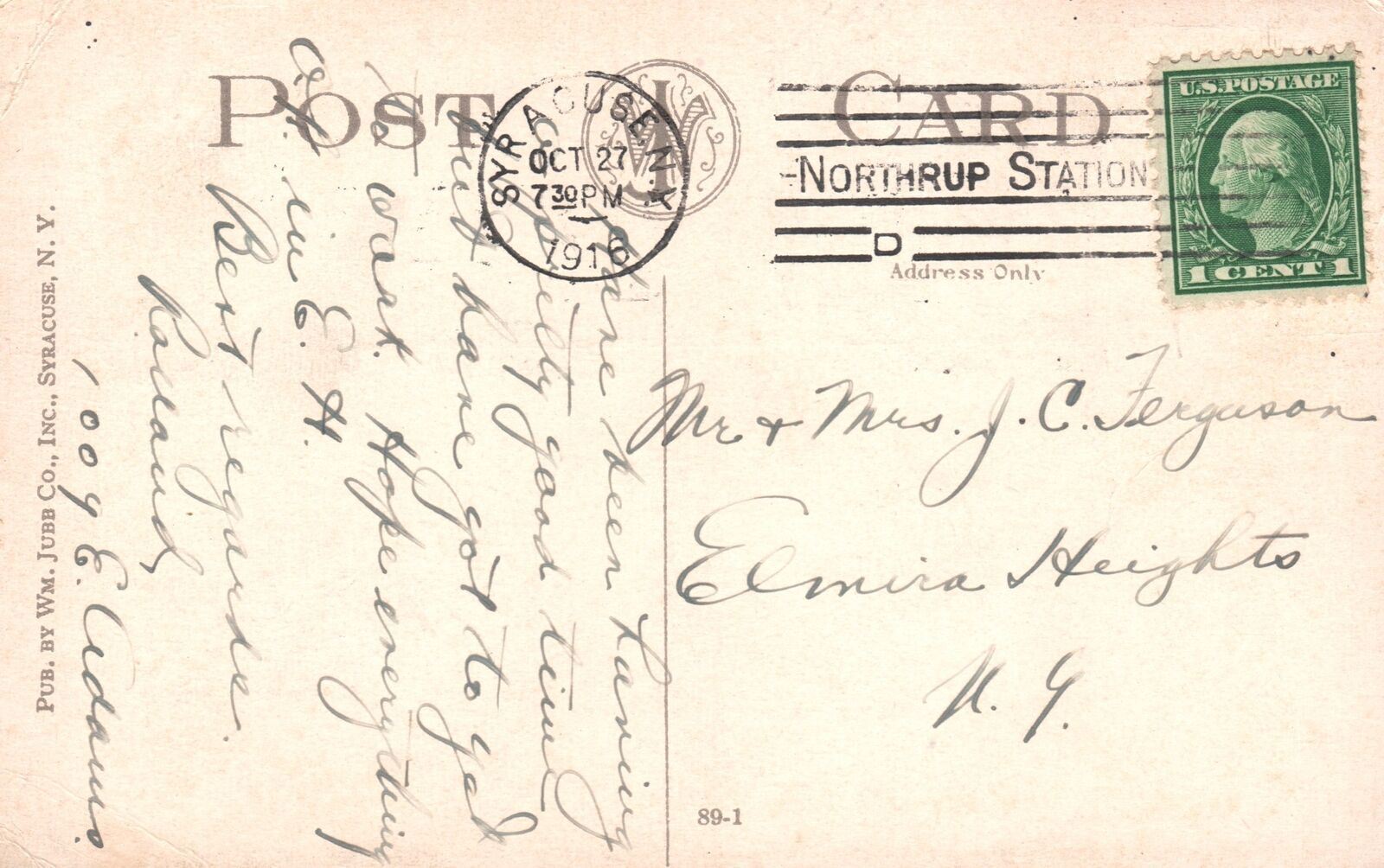 Vintage Postcard 1916 Bowne Hall of Chemistry Syracuse University New ...