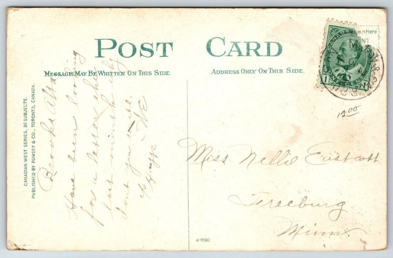 1911 Disking and Harrowing by Steam in the Canadian West Postcard by ...