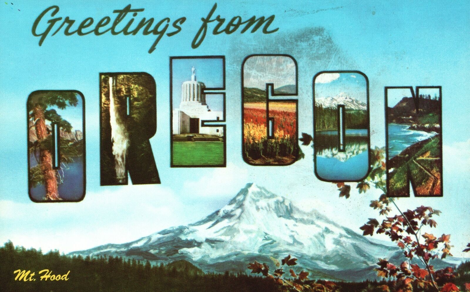 Vintage Postcard Greetings From Mount Hood Oregon Wonderland Pacific ...