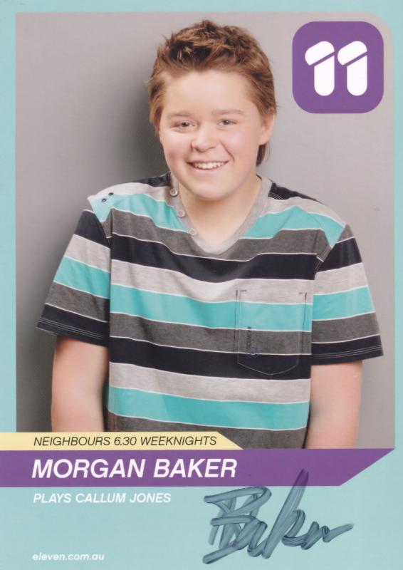 Morgan Baker as Callum Jones Neighbours Hand Signed Cast Card Photo ...