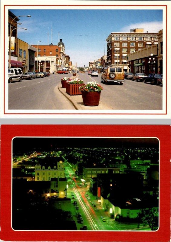 2~4X6 Postcards Moose Jaw, Saskatchewan Canada MAIN STREET SCENE ...