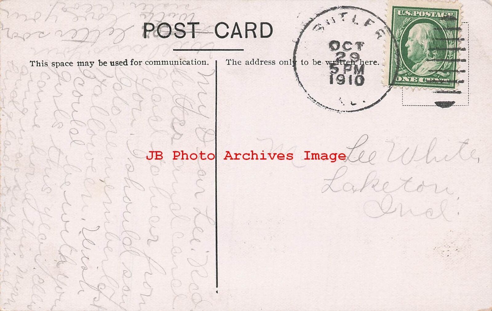 IN, Butler, Indiana, High School Building, Exterior View, 1910 PM ...