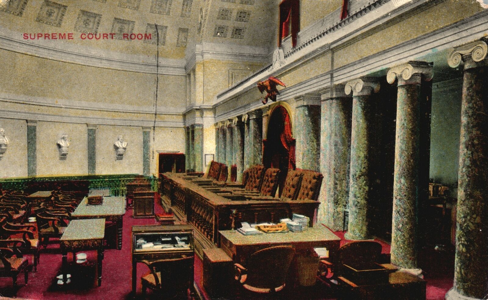Vintage Postcard Supreme Court Room Chief Justice Chair Capitol ...