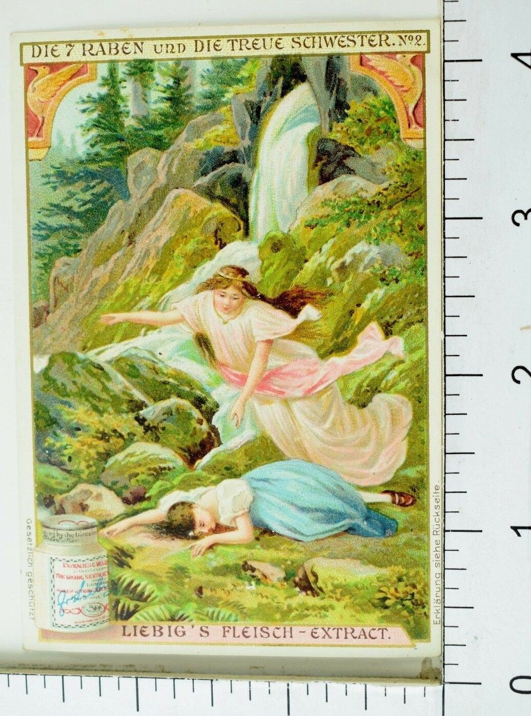 1880's Grimm Brothers 7 Ravens Fairy Tale Liebig Victorian 6 Trade Card ...