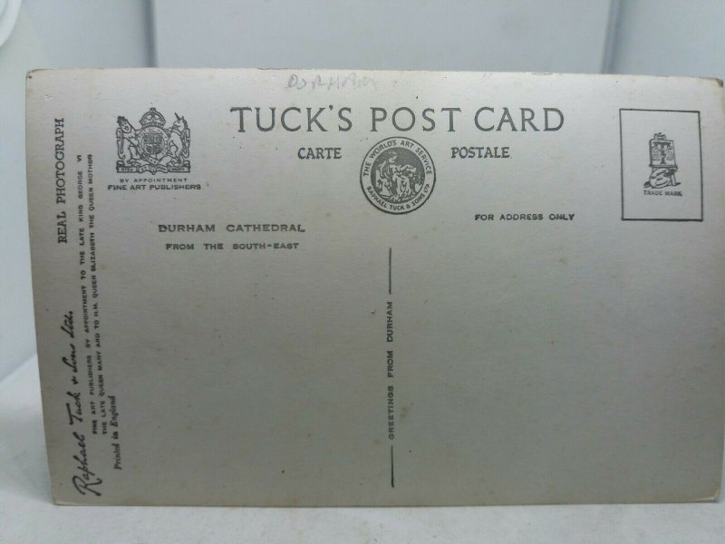 Vintage Tucks Postcard Durham Cathedral & Nearby Burnt Out Tenement ...