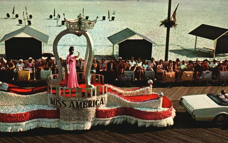 Vintage Postcard Miss America Pageant Parade on Boardwalk Atlantic City ...