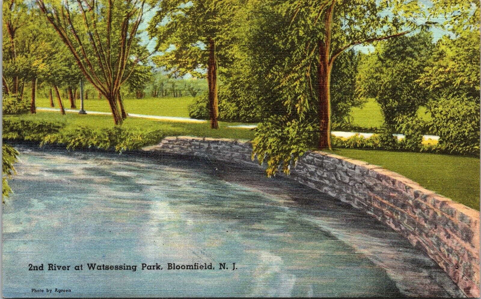 2Nd River Watsessing Park Bloomfield New Jersey Linen Wob Note Pm ...
