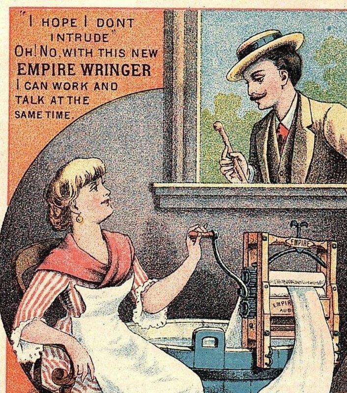 1880's J. P. Barstow & Co. Empire Wringer Victorian Trade Card P25 ...
