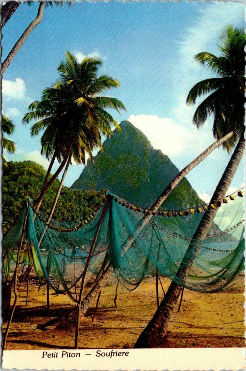 Vintage Continental Size Postcard Petit Piton Soufriere ST. Lucia ...