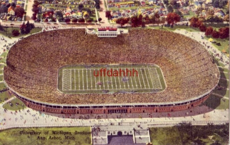 UNIVERSITY OF MICHIGAN STADIUM, ANN ARBOR, MI 1950 Largest college ...
