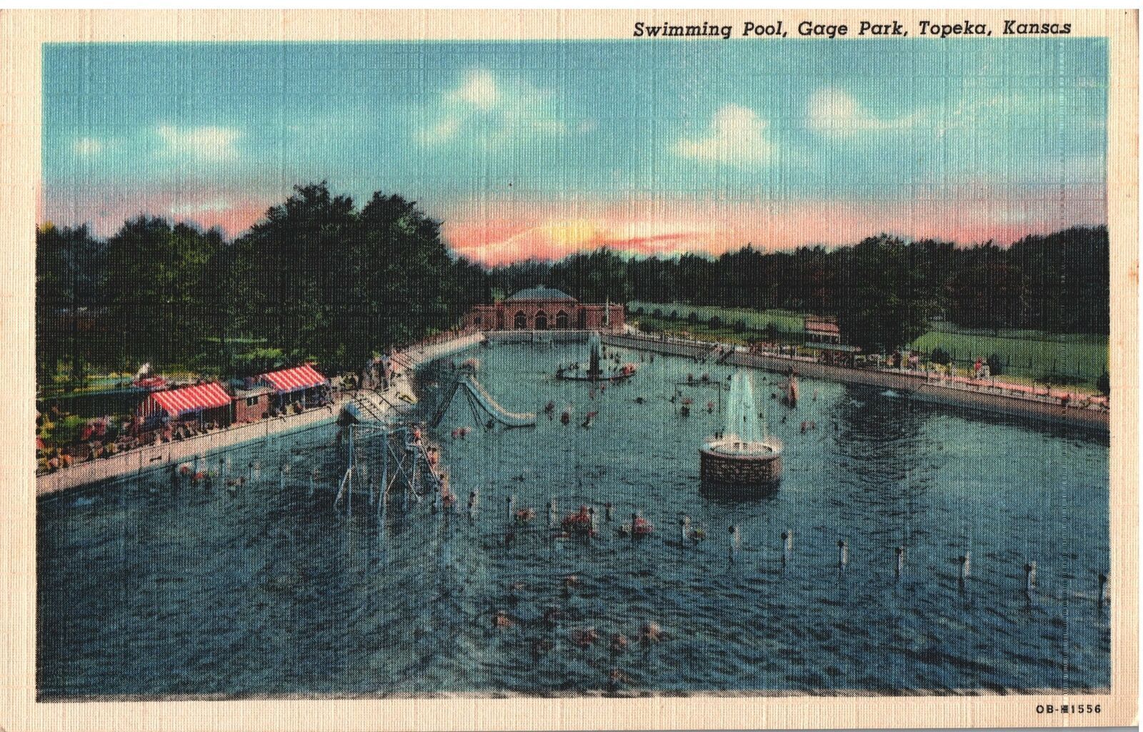 Vintage Postcard Swimming Pool at Gage Park Topeka Kansas | United ...