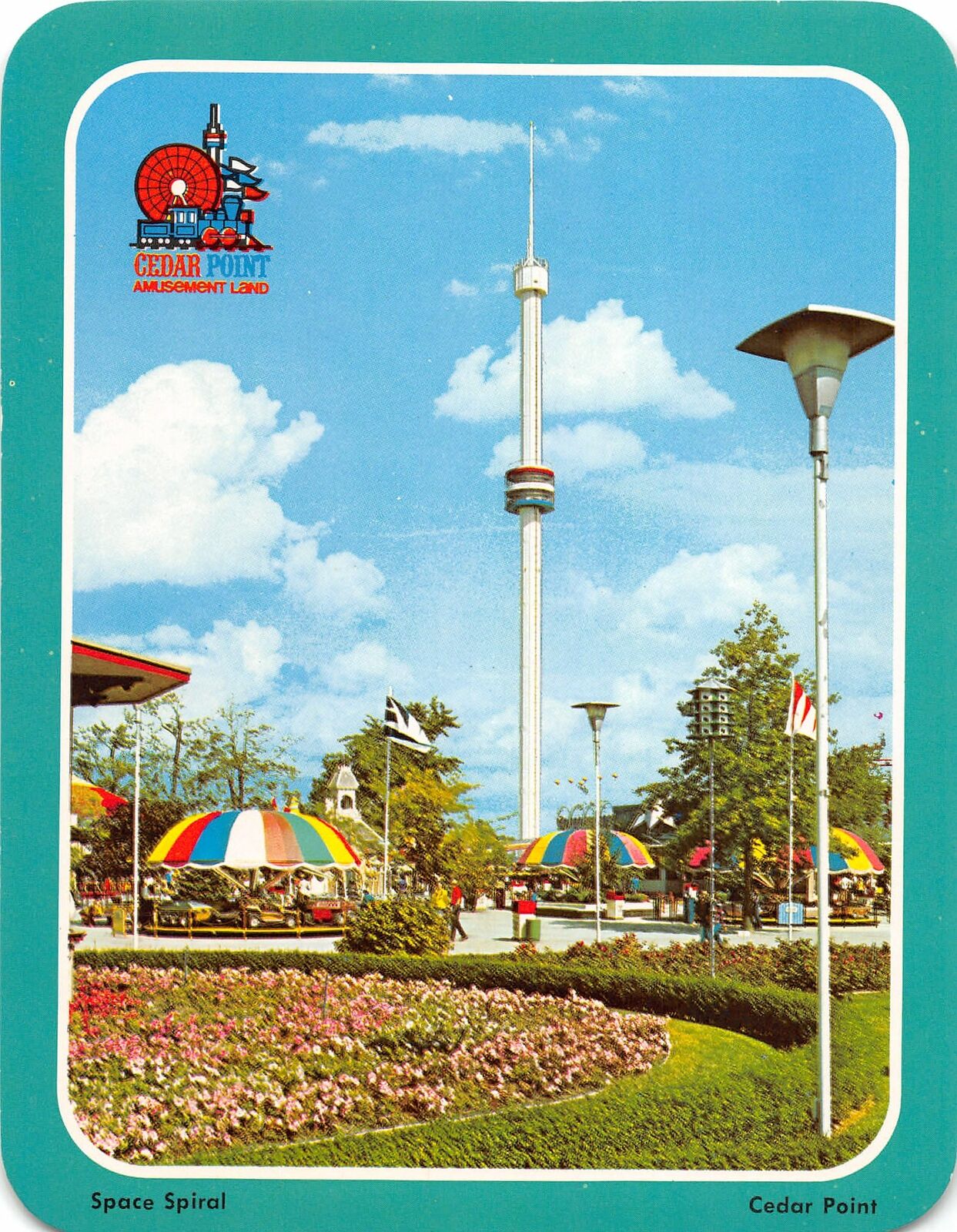 G35/ Cedar Point Amusement Park Ohio XL Postcard c1970s Space Needle ...