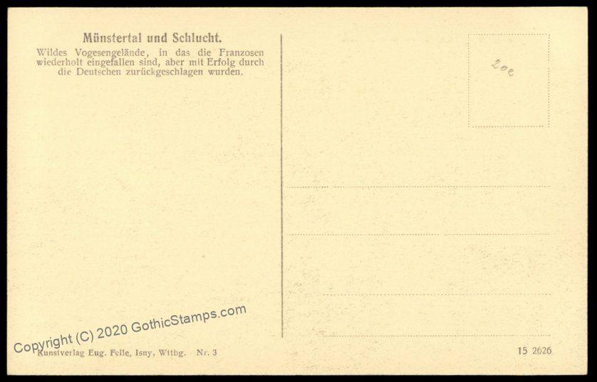 Germany WWI Zeppelin Metzeral Muenstertal Map View Battle Patriotic ...