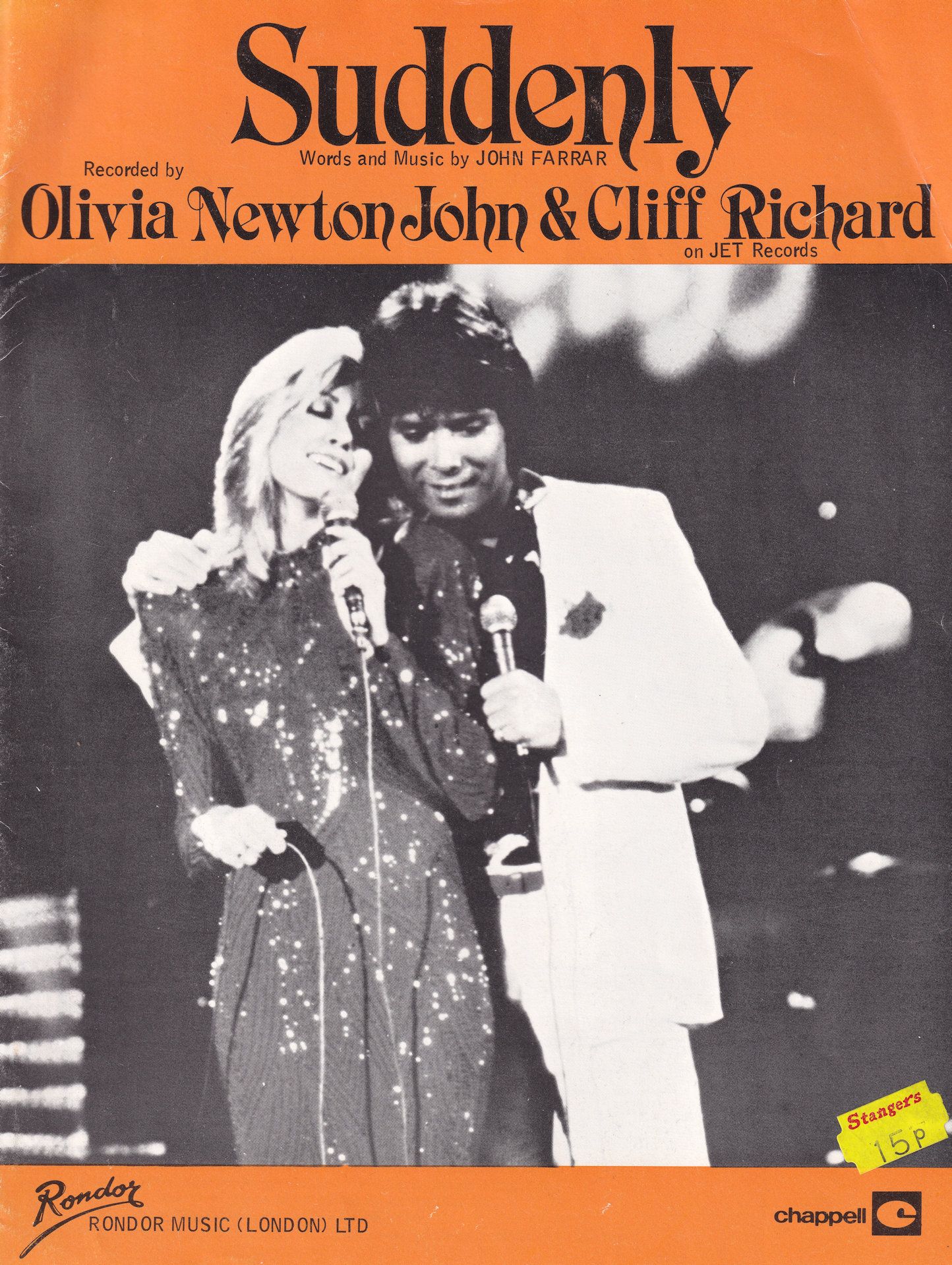 Suddenly Olivia Newton John Cliff Richard Rare 1970s Sheet Music ...