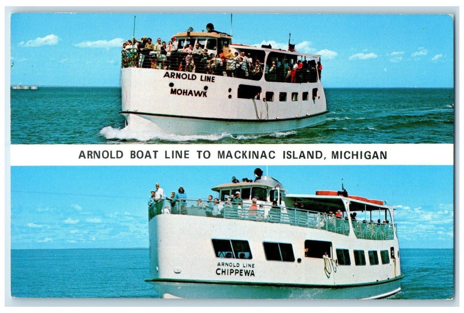 c1960's Arnold Boat Line Steel Ferry Boats Mackinac Island Michigan MI ...