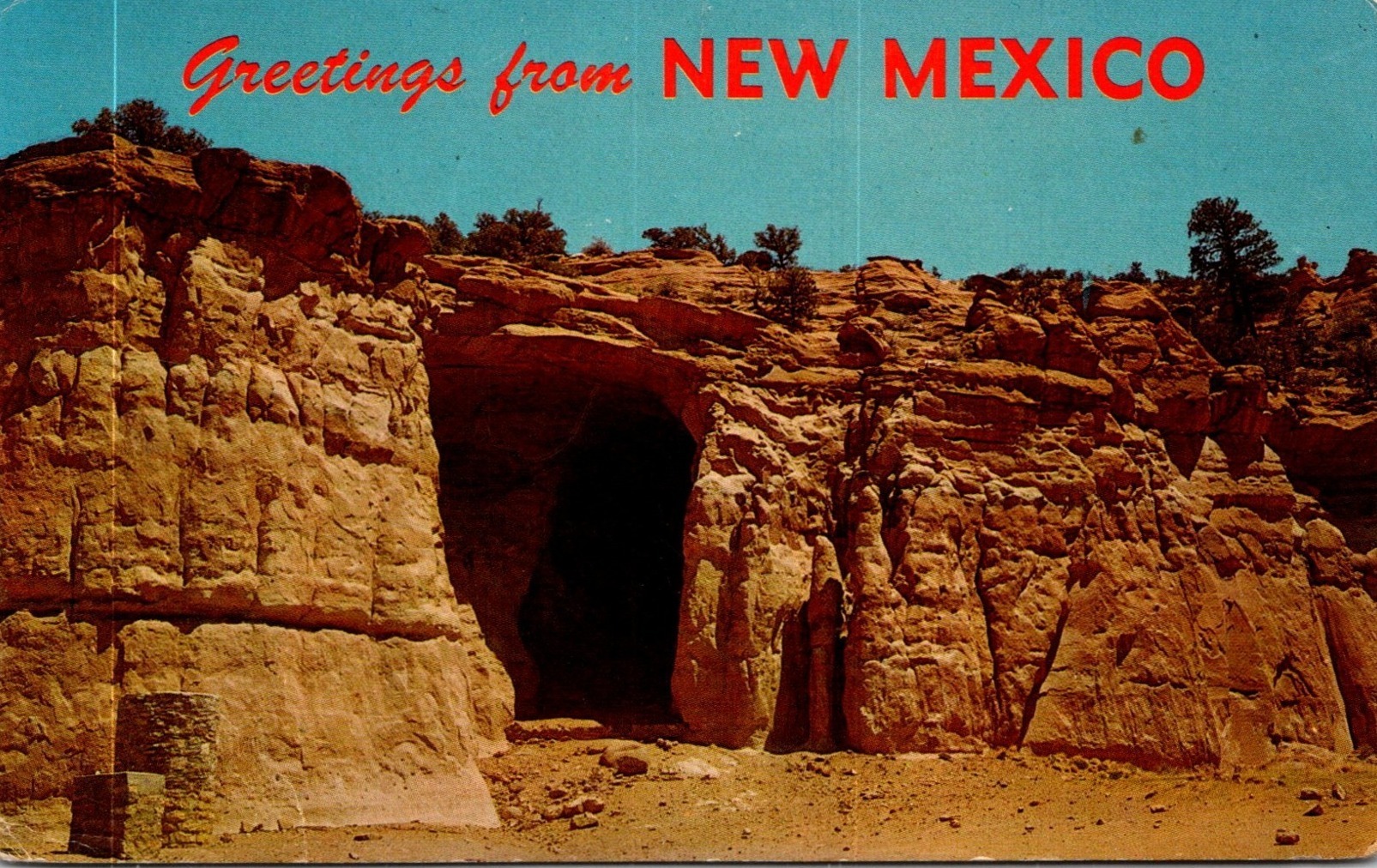 New Mexico Greetings Showing Kit Carson Cave | United States - New ...