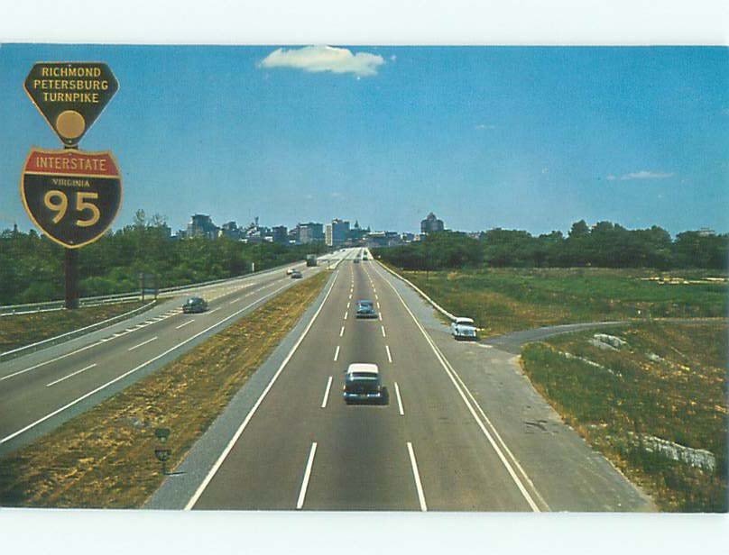 Pre-1980 INTERSTATE 95 SIGN Richmond - Petersburg Virginia VA W5837 ...