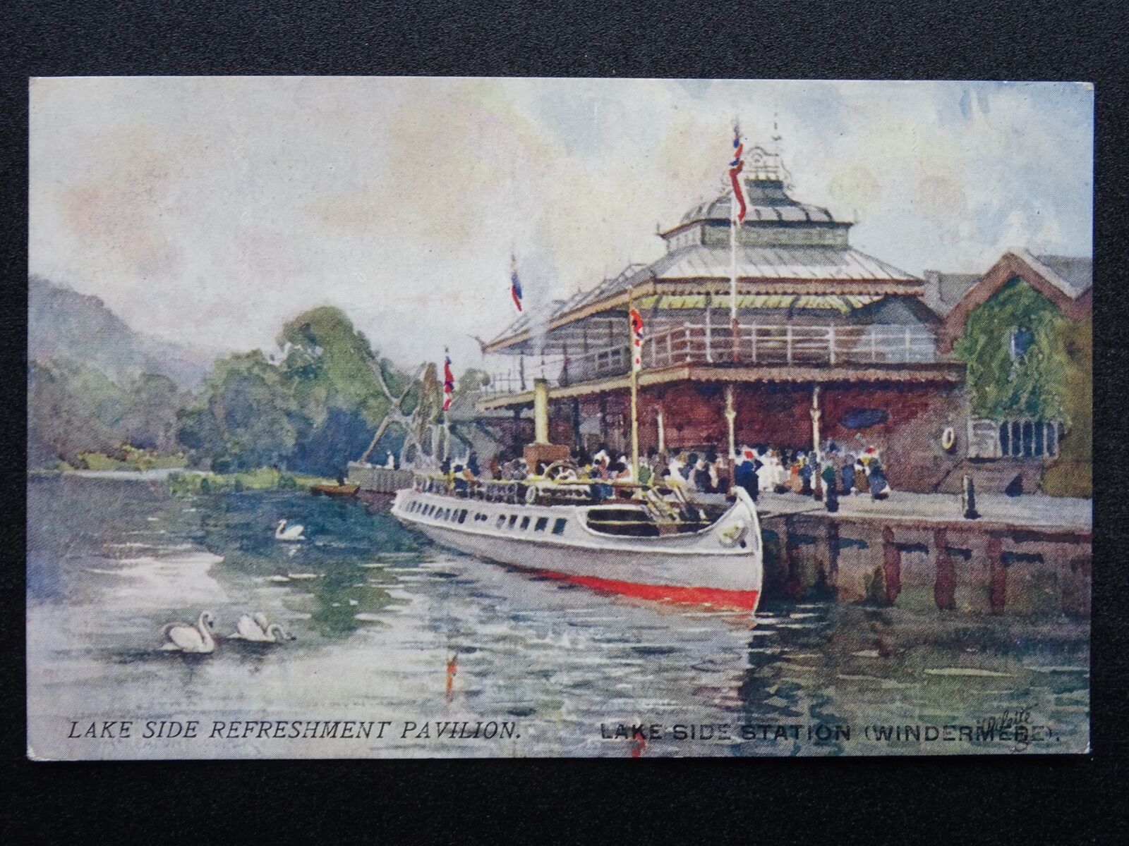 Lake District WINDERMERE LAKE SIDE STATION c1906 Postcard by Raphael ...