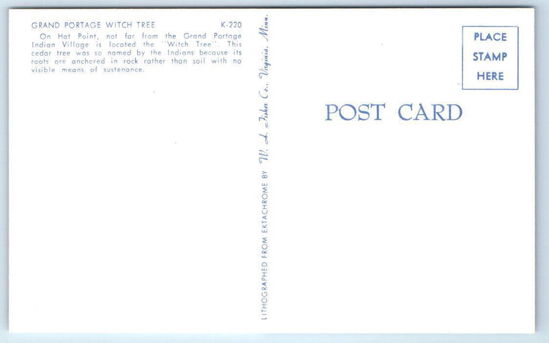 GRAND PORTAGE, MN ~ Lake Superior WITCH TREE Hat Point & Poem c1960s ...