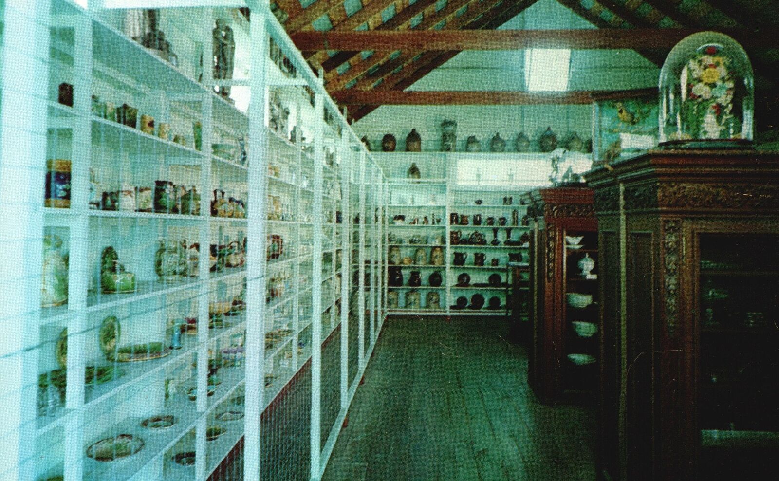 Vintage Postcard Glass & Pottery Shop Old Museum Village Monroe New ...
