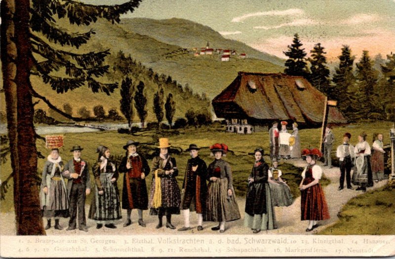 Germany Schwarzwald Locals In Traditional Costume | Europe - Germany ...