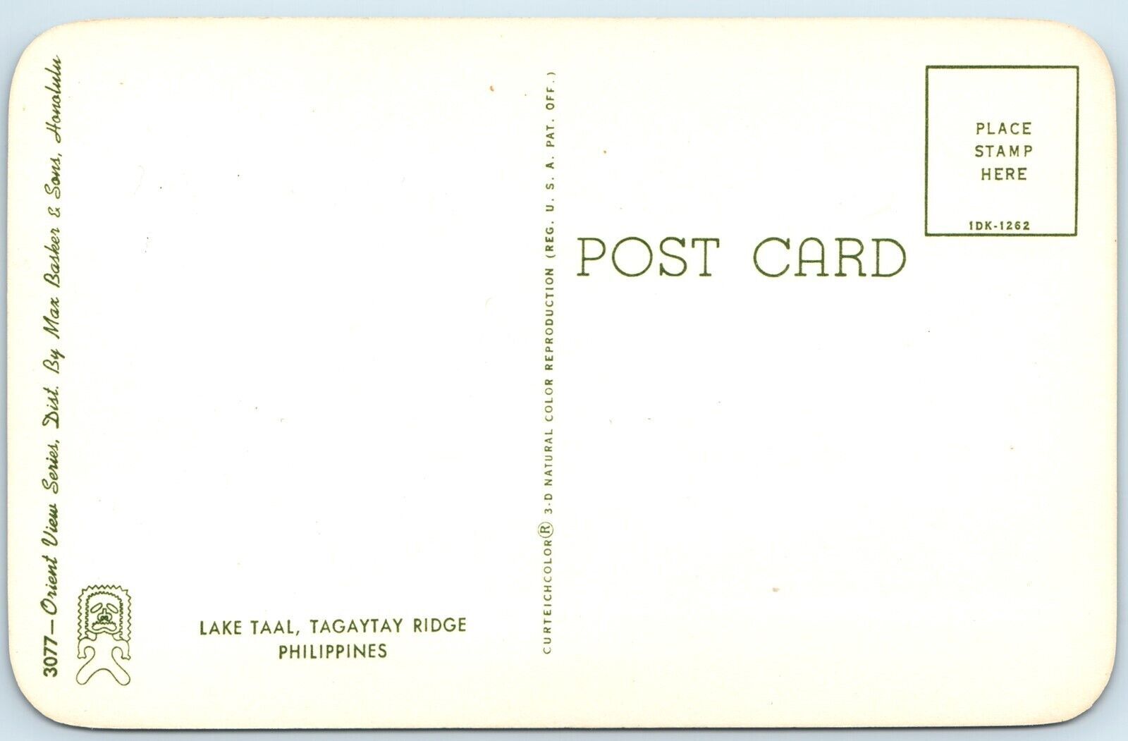 1961 Lake Taal, Tagaytay Ridge Philippines Teich Batangas Pasay Manila ...