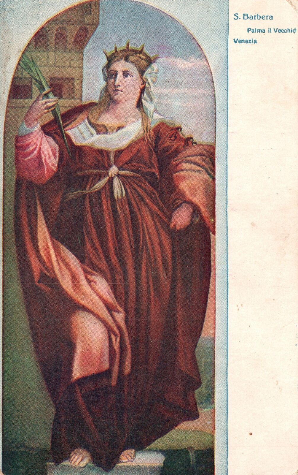 Vintage Postcard 1900's S. Barbara Palma Il Vecchio Venezia Palma ...