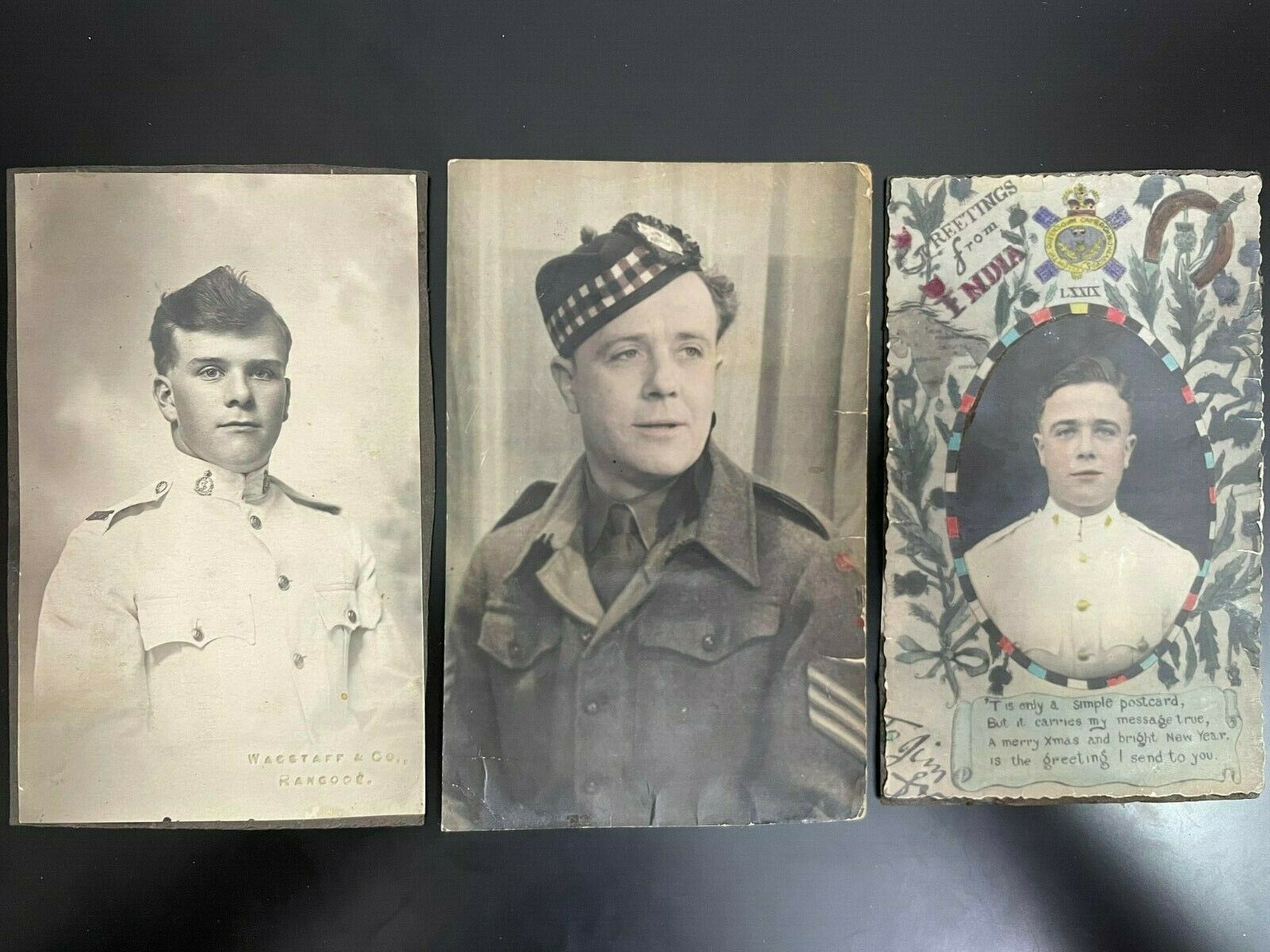 Lot 3 photos british colonial military highlanders british india ( see ...