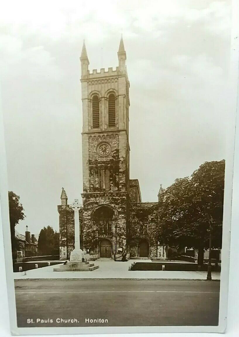 Vintage Rp Postcard St Pauls Church Honiton Devon Posted 1936 Real ...