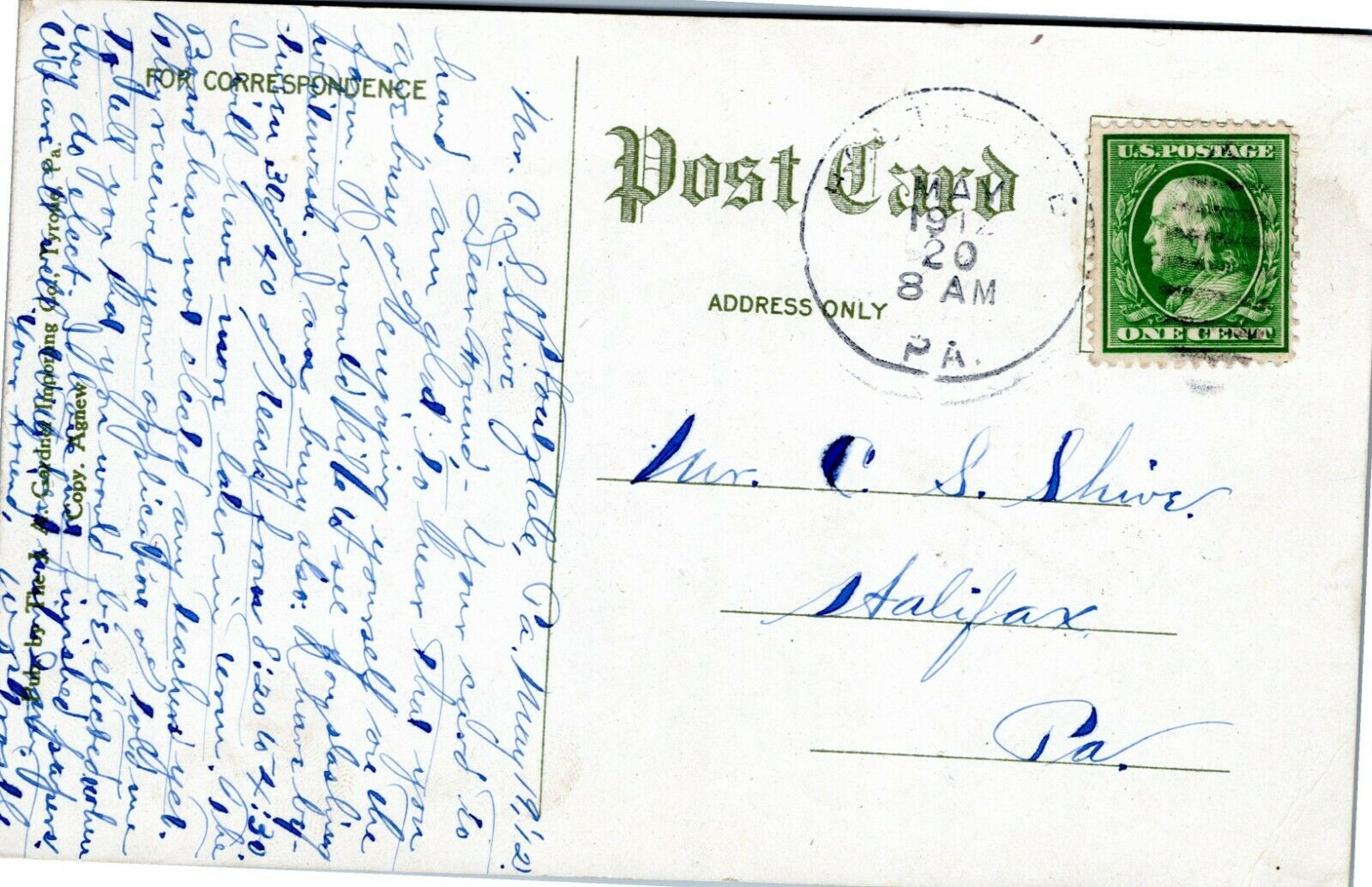 postcard Deep Fill Curve on the Tyrone and Clearfield Railroad | Other ...