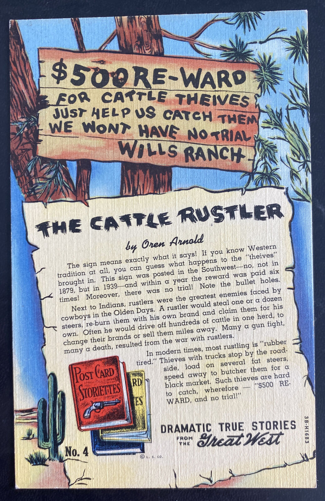 Mint USA Picture Postcard True Stores From Greater West The Cattle ...