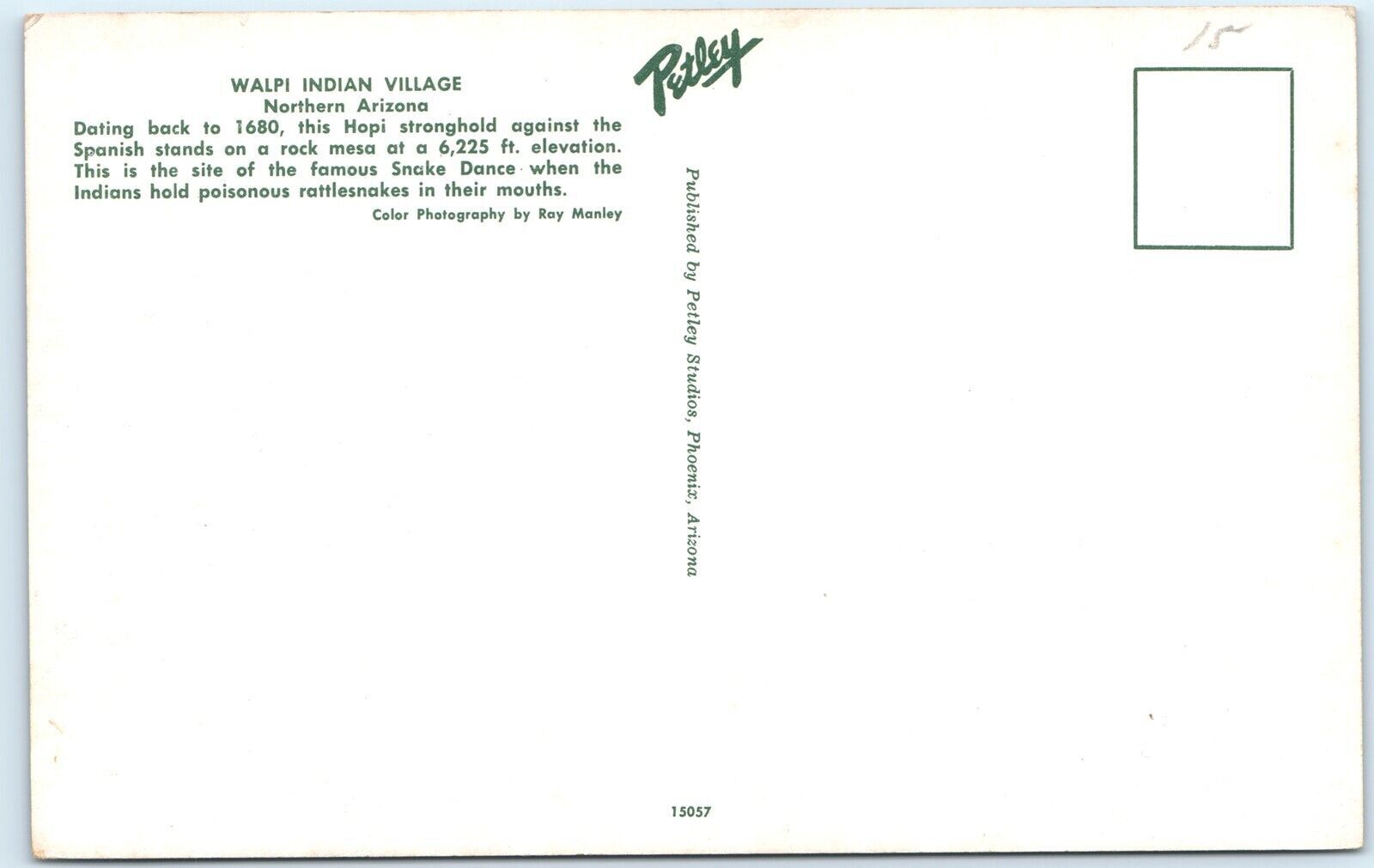 c1960s Walpi, AZ 1680 Indian Village Mesa House Navajo County Chrome ...