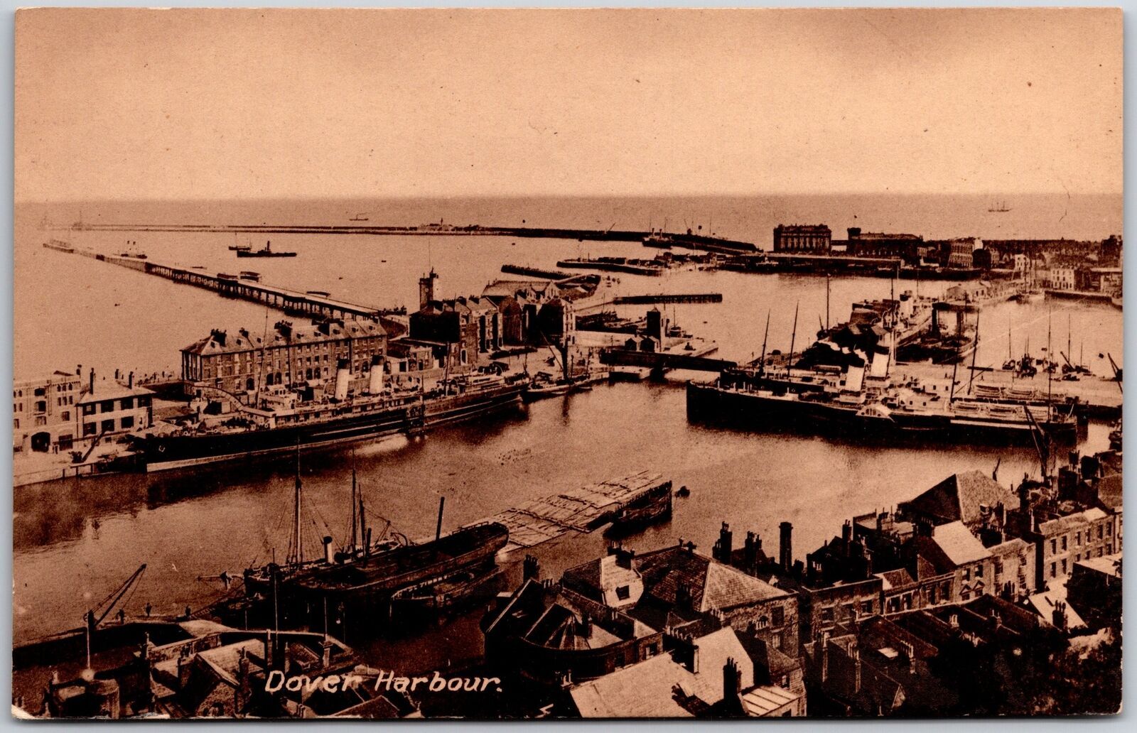 Dover Harbor England Seaport Cruise Terminal Maritime Cargo Postcard ...