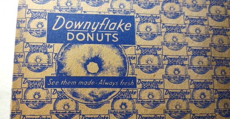 Downyflake Doughnuts Box Nantucket MA 1950's Vintage UNUSED Retro ...