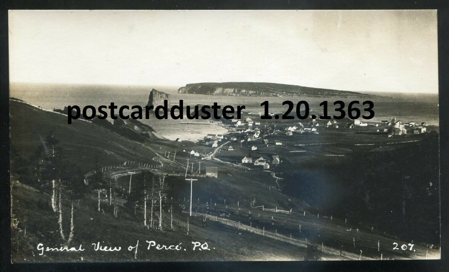 h2629 - PERCE Quebec 1920s Panoramic View. Real Photo Postcard by ...