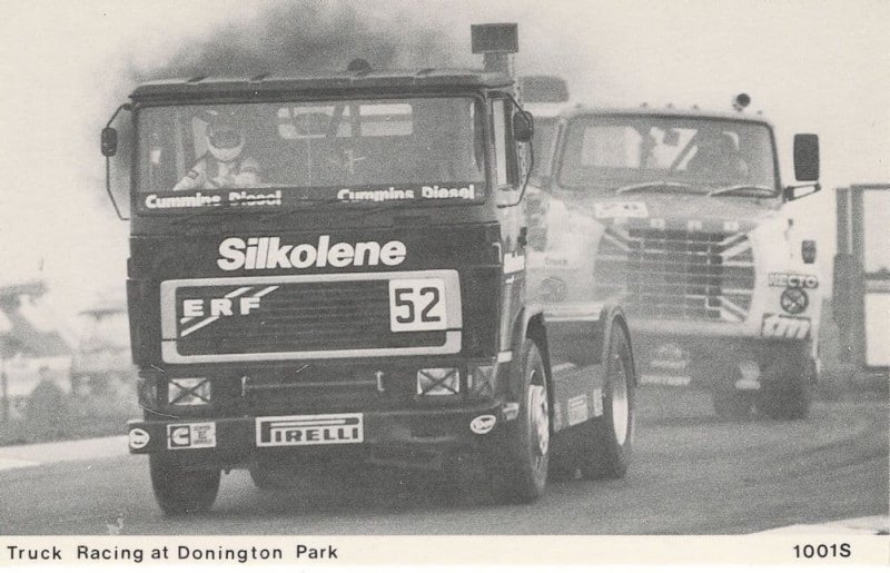 Steve Webster Lorry Truck Racing at Donington Park 1980s Postcard ...
