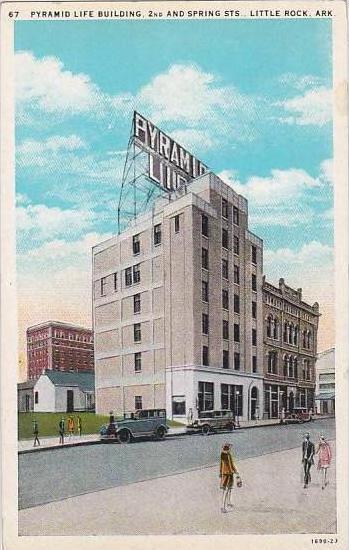 Arkansas Little Rock Pyramid Life Building 2nd And Spring Streets ...