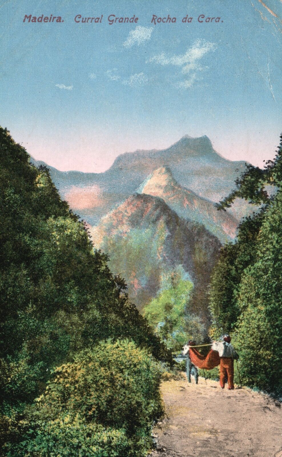 Vintage Postcard 1931 Curral Grande Rocha Da Cara Mountain Madeira ...