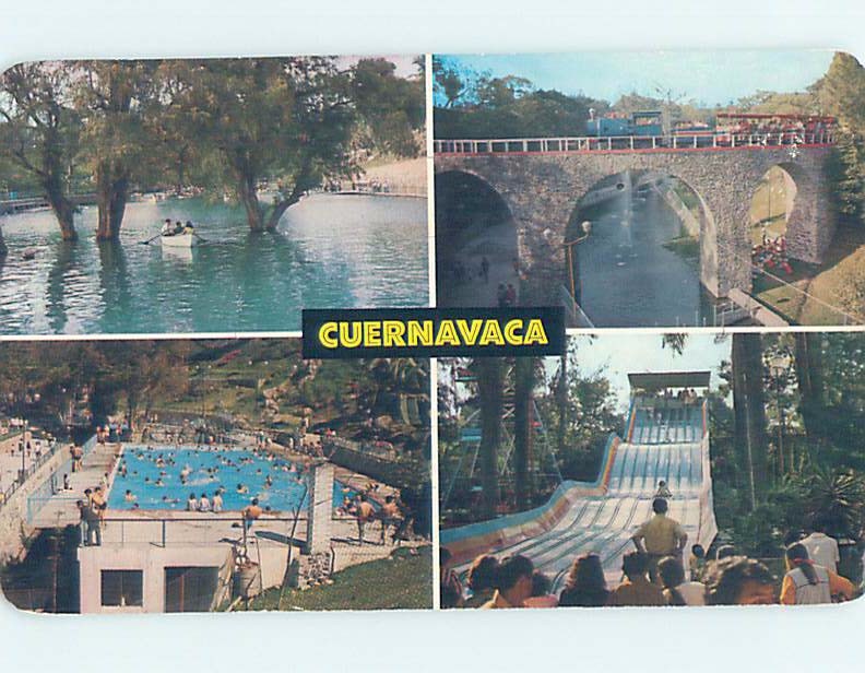 Pre-1980 WATER SLIDE & OTHER VIEWS ON POSTCARD Cuernavaca - Morelos ...