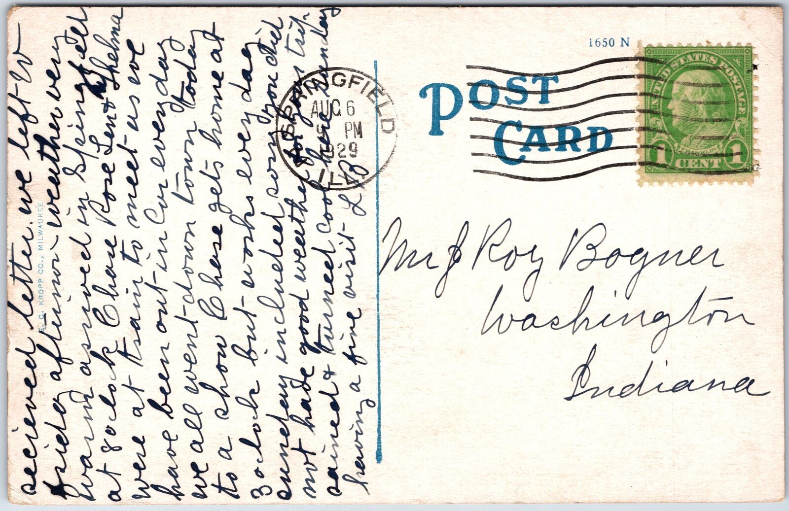 Vintage Postcard Bird's EYE View of the State Capitol Springfield ...