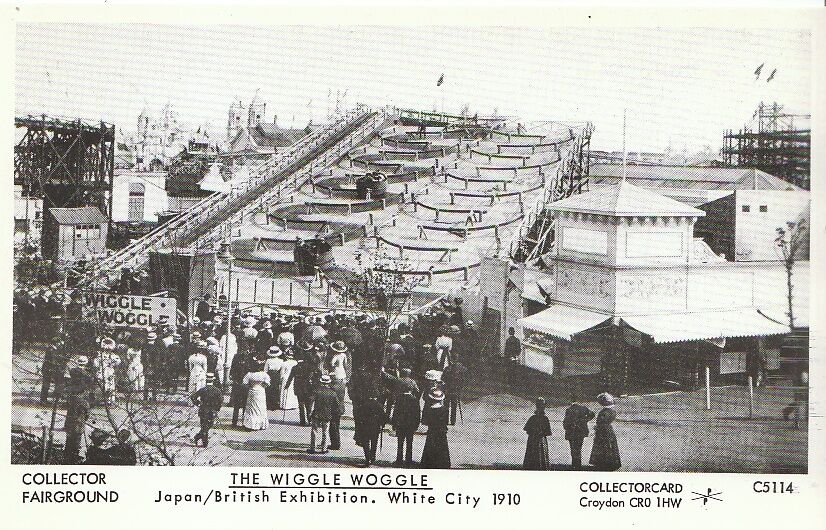 Fairground Postcard - The Wiggle Woggle - Japan/British Exhibition 1910 ...