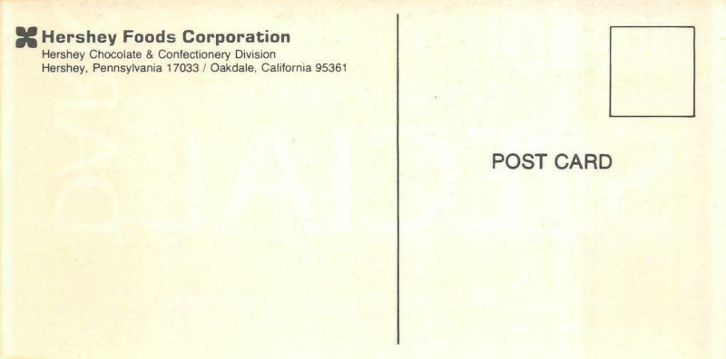 Advertising HERSHEY CANDY BARS Reese's~Krackel+ *4* Large Bar 3x6 Size ...