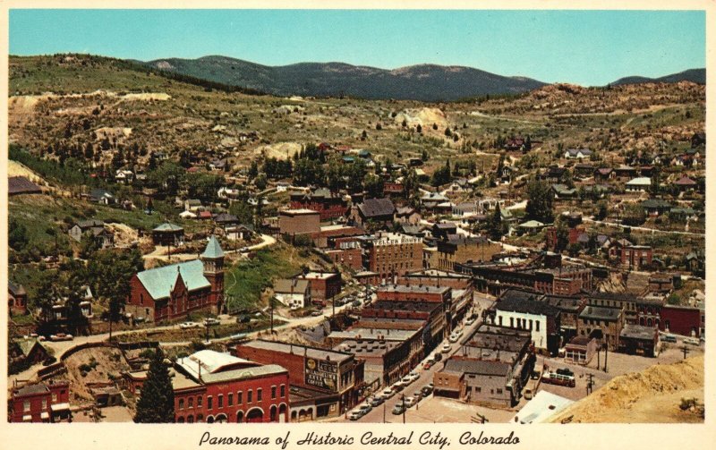 Vintage Postcard Panorama Historic Central City Little Kingdom Gilpin ...
