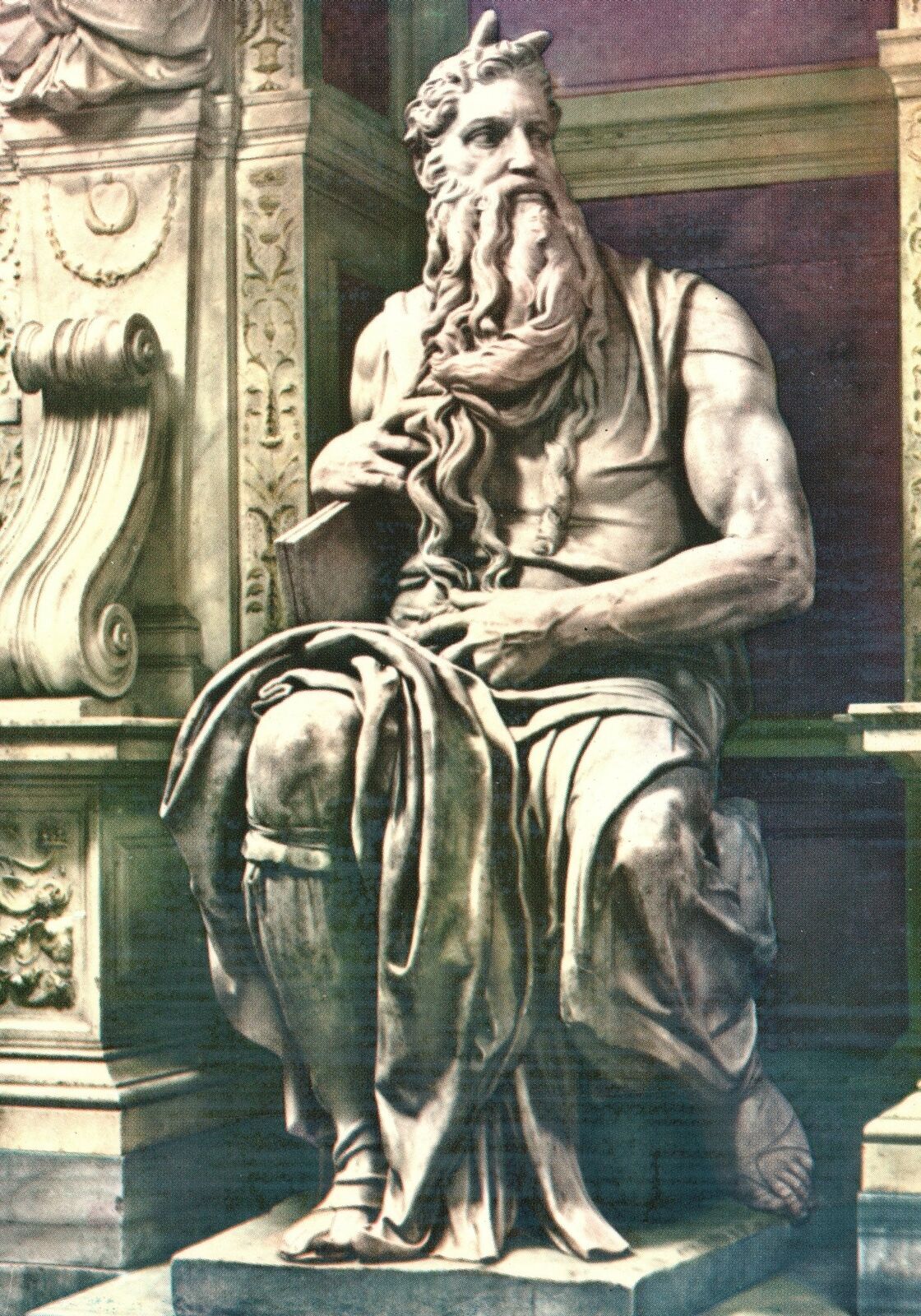 Postcard Moses Michelangelo Buonarroti Italian Renaissance Sculpture ...