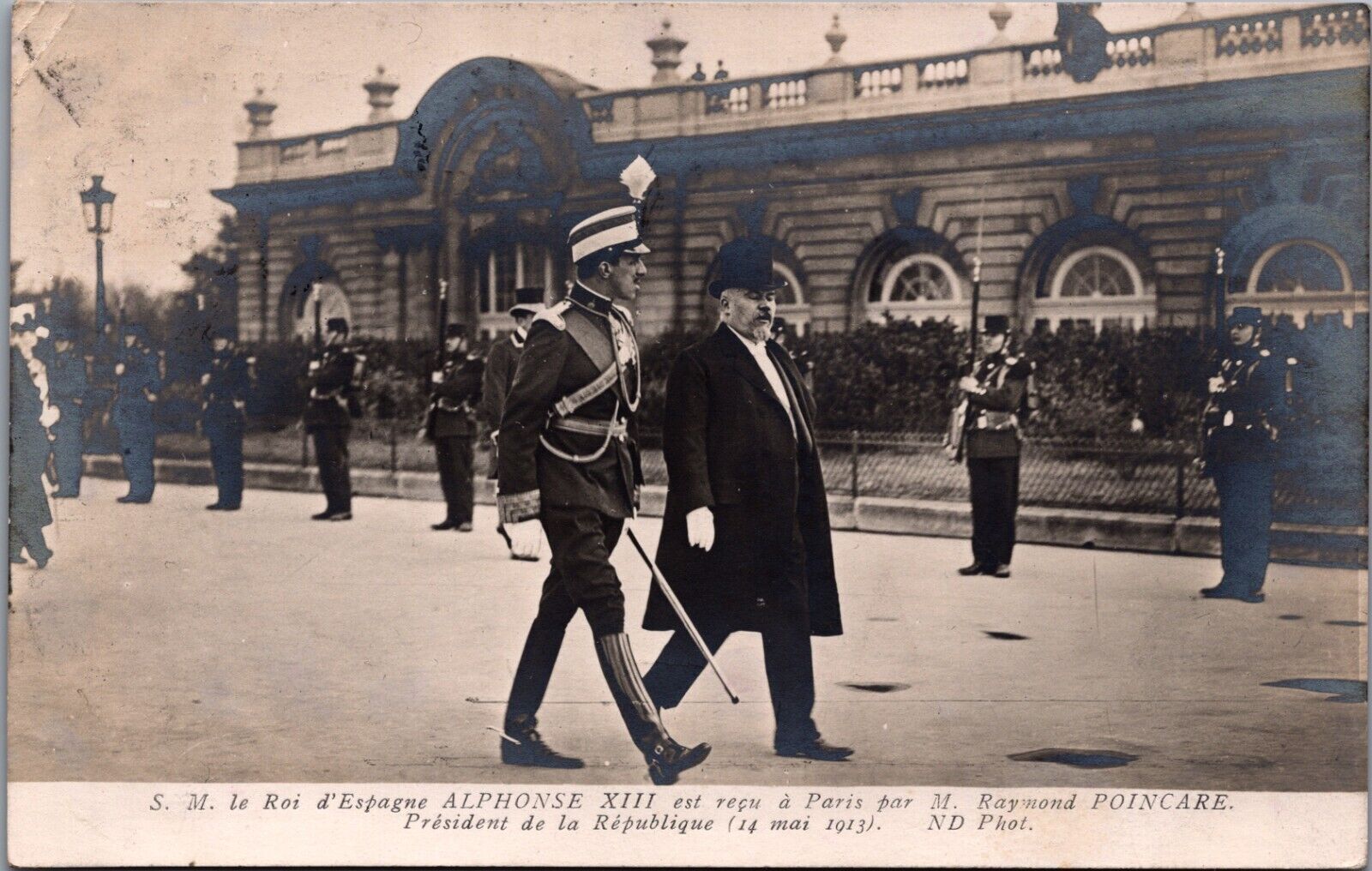 Visite De S.M. Alphonse XIII a Paris Alfonso XIII Spain Royalty RPPC ...