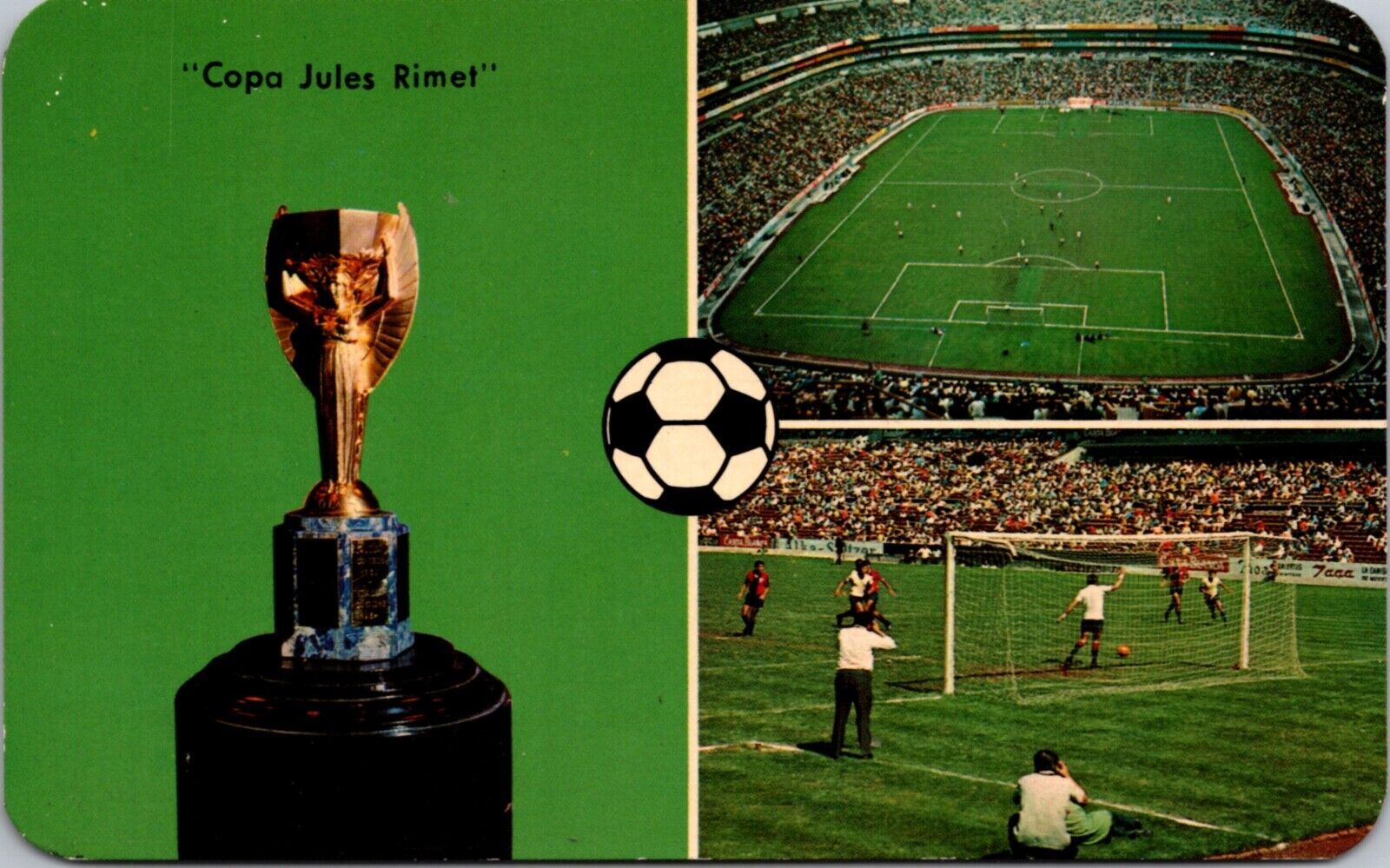 Postcard 1970 World Soccer Championship Jules Rimes Cup Mexico Stadium ...