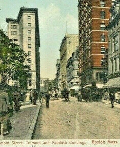Postcard 1907 View of Tremont Square & Paddock Buildings in Boston,MA ...